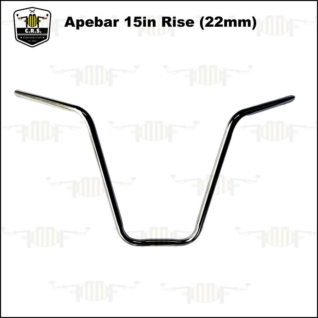 Ape bar Handlebar 15in rise stainless-cafe racer and scrambler ...