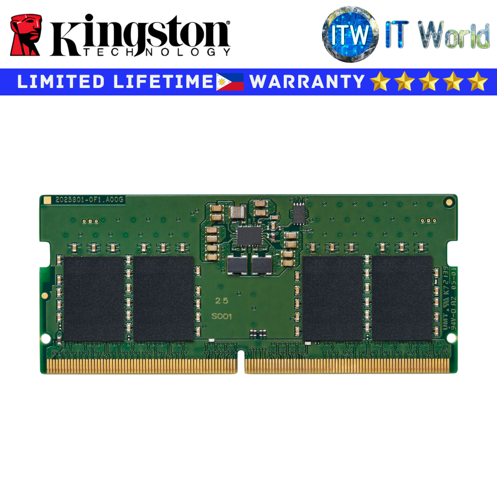 Itw | Kingston DDR5 RAM 8GB (1Rx16) 5600MT/s Non-ECC Unbuffered SODIMM CL46 (KVR56S46BS6-8 ...