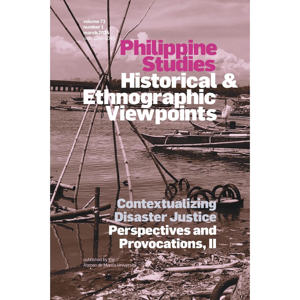 PSHEV Vol 72 No 1 (2024): Contextualizing Disaster Justice: Perspectives and Provocations II ...