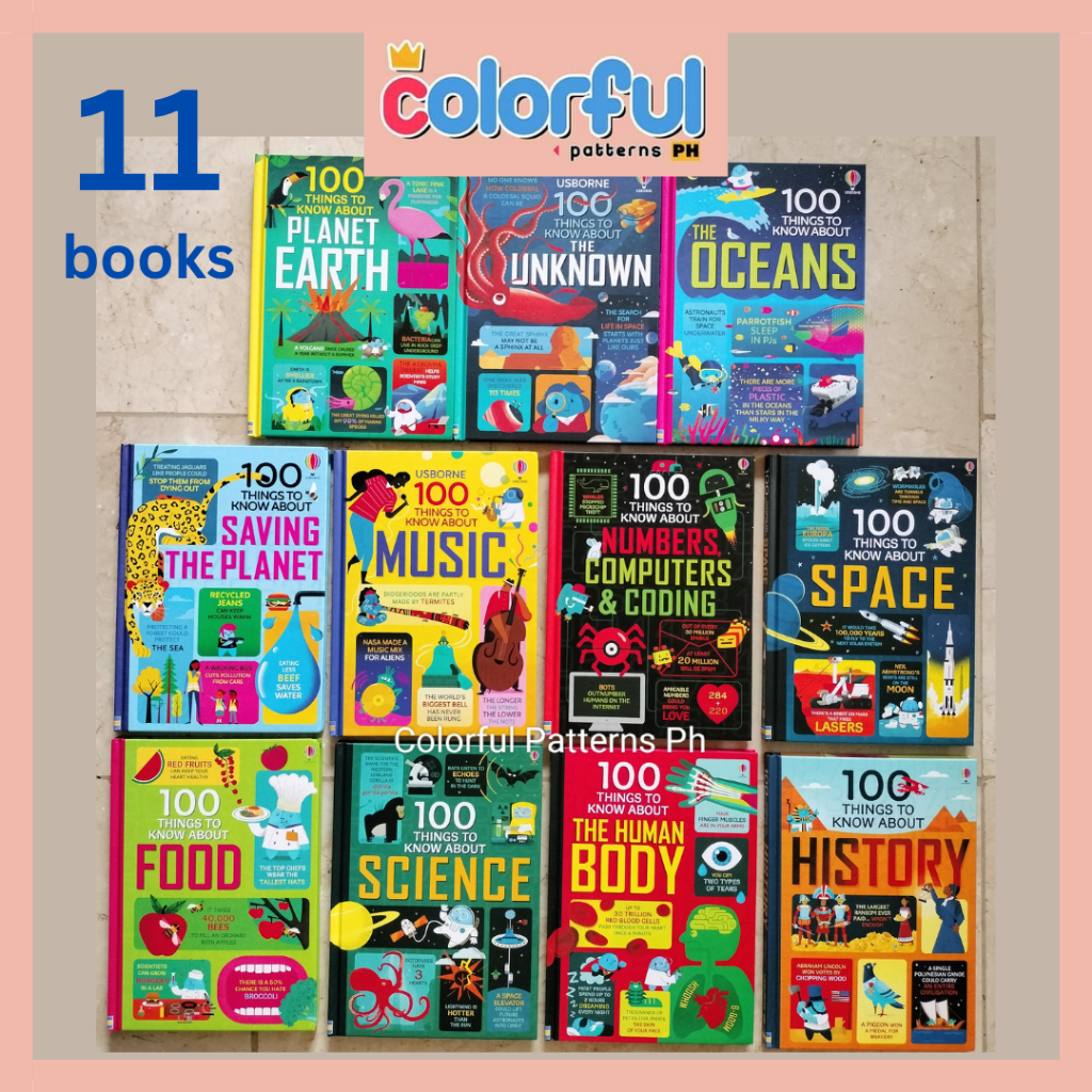 Usborne 100 Things To Know About- Children 's Science books (Set of 11 ...