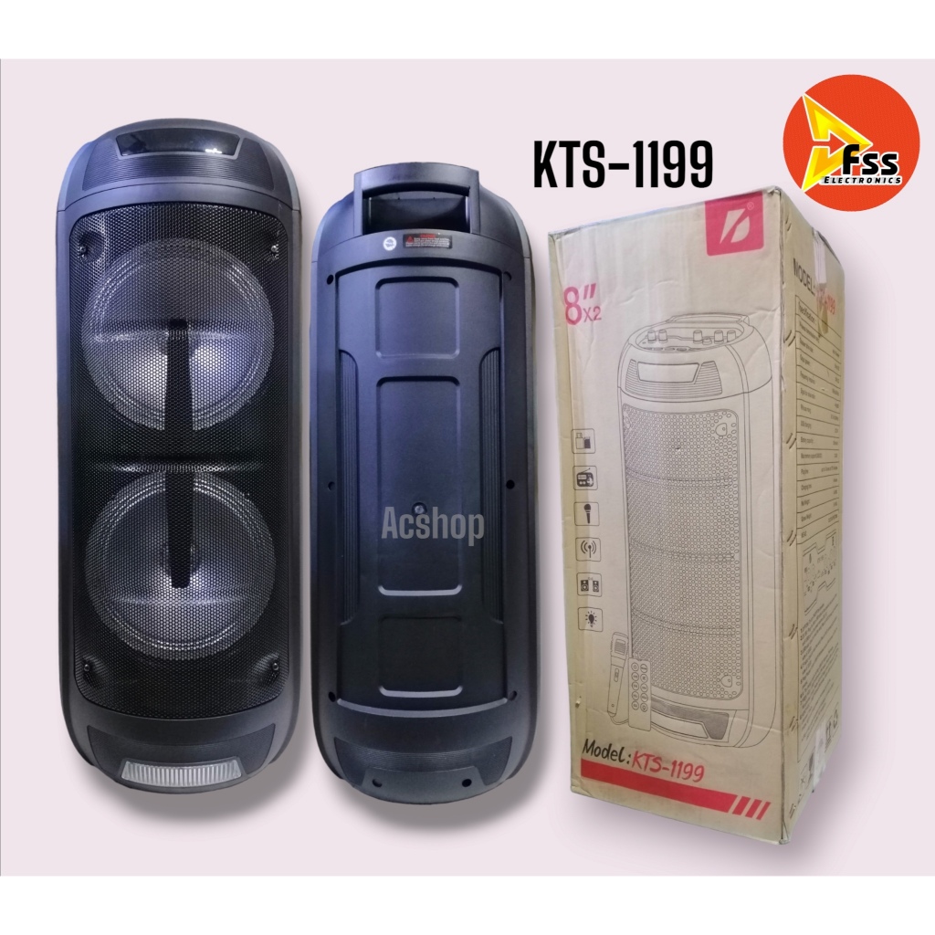 KTS 1199 Bluetooth Karaoke Speaker with wired microphone | Shopee Philippines