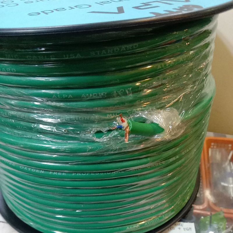 1 METER MICROPHONE WIRE ORIGINAL ALPA PURE COPPER DOUBLE PVC JACKET ...