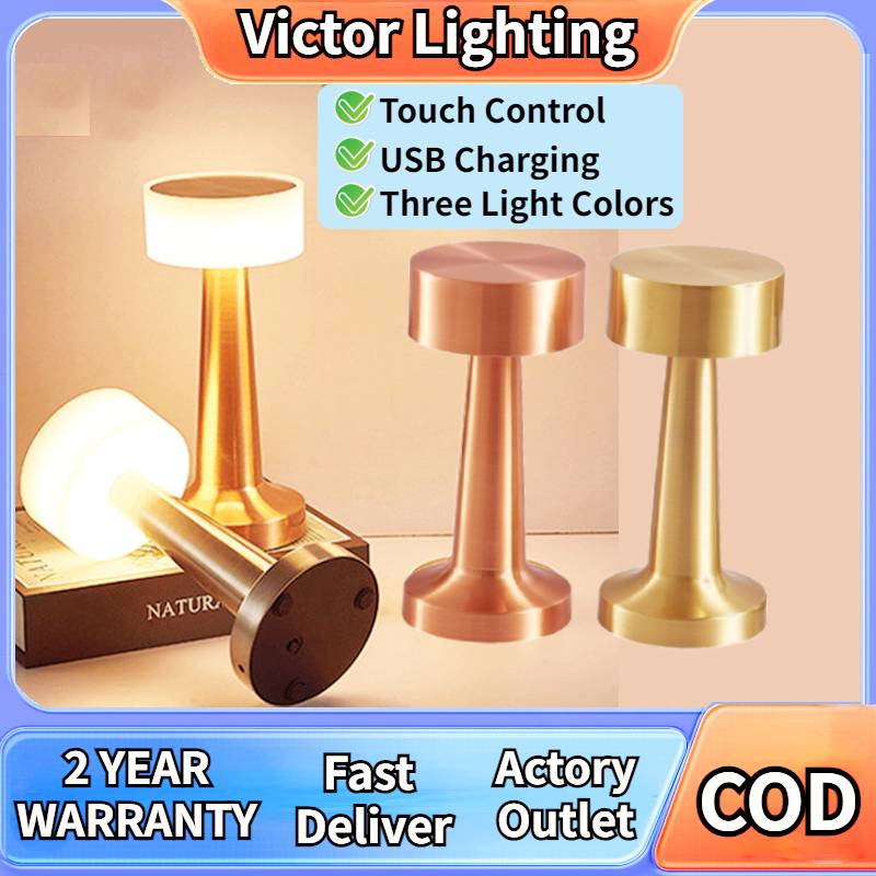Smart Desk Lamp Golden Bar Lamp Touch Control Mini Table Light Warm ...