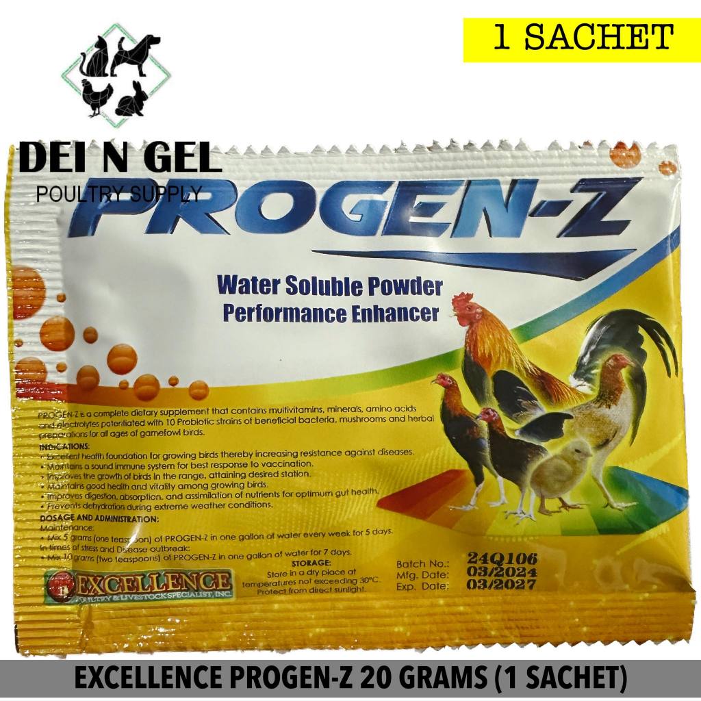 EXCELLENCE PROGEN Z MULTIVITAMINS + PROBIOTICS FOR GAMEFOWL BIRDS ...