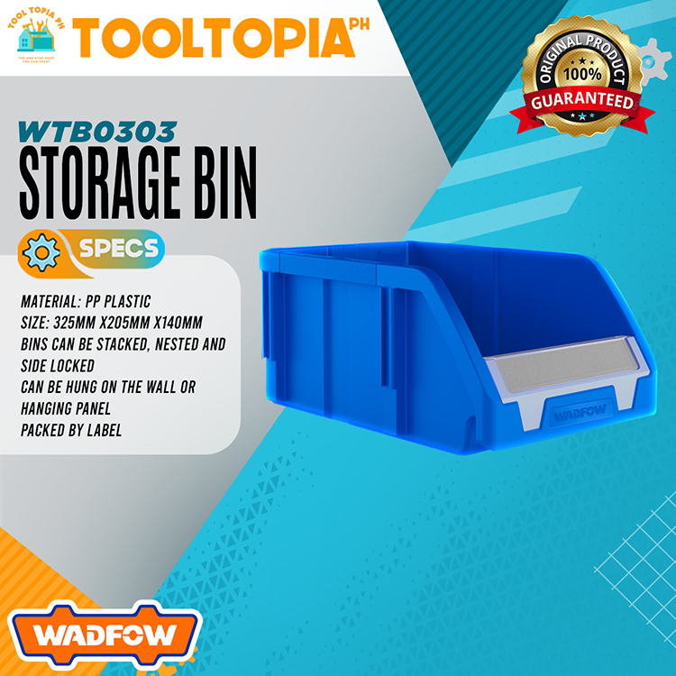 WADFOW STORAGE BIN WTB0303 HD & HIGH QUALITY Tooltopia PH | Shopee ...