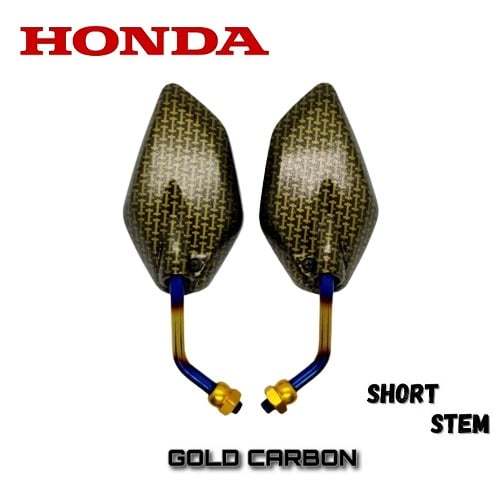 HONDA XRM 110 Motorcycle short stem 2TONE / TITANIUM CARBON SIDE MIRROR ...