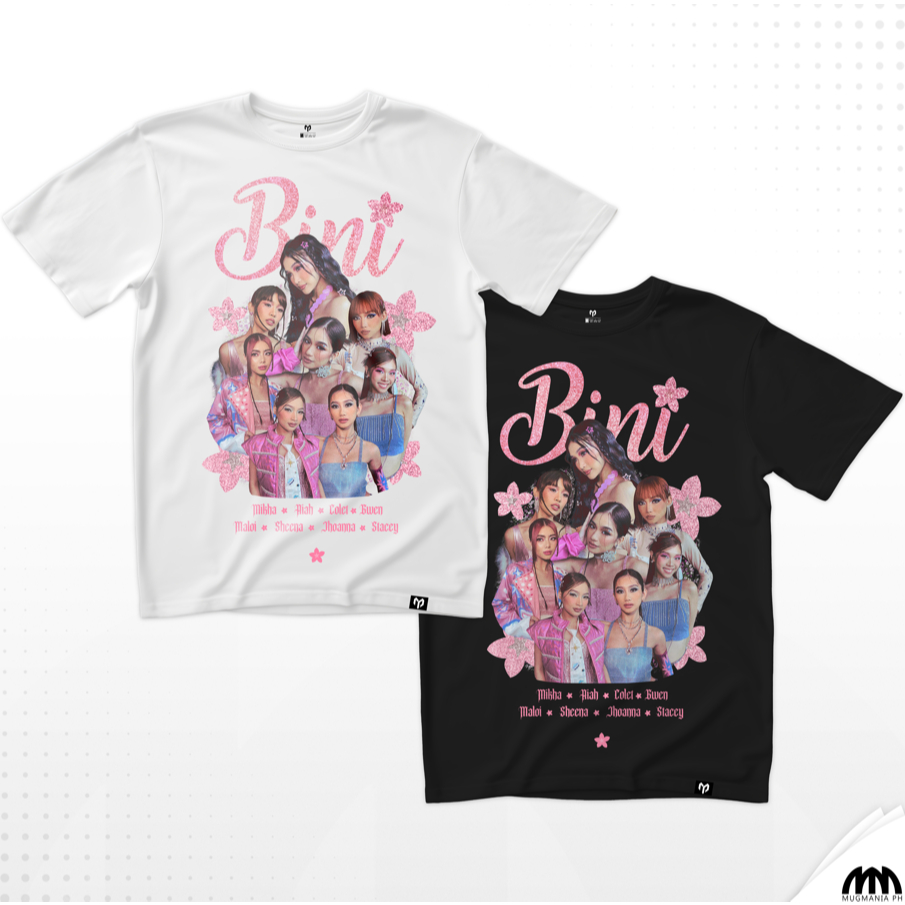 BINI Merch - Mugmania- Bini T-shirt - Mikha, Aiah, Colet, Gwen, Maloi ...
