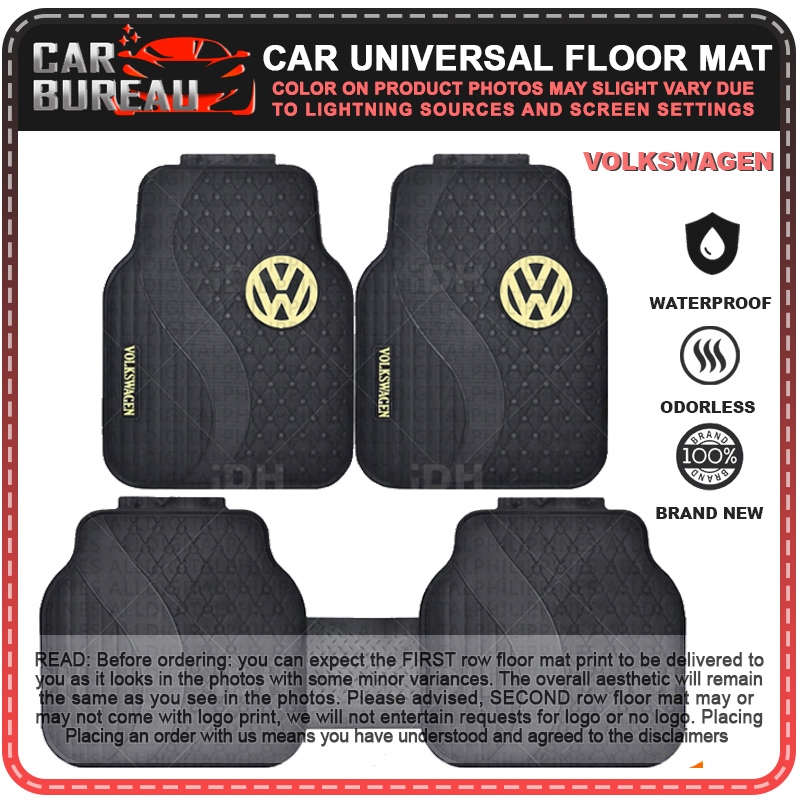 VOLKSWAGEN Universal Car Matting Universal Floor Mat Premium Rubber Mat ...