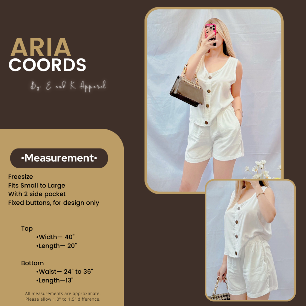 ARIA COORDS by E&K Apparel | Shopee Philippines