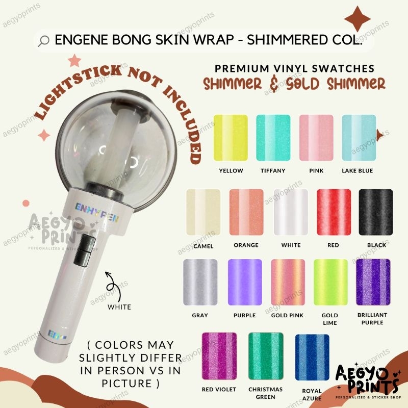 ENHYPEN ENGENE BONG SHIMMERED SKIN WRAP - Decal Sticker | AegyoPrints ...