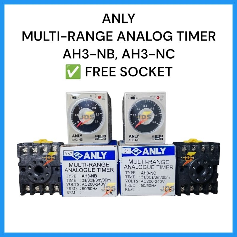 Anly Multi-Range Analog Timer AH3-NB, AH3-NC, BIR REGISTERED ® | Shopee ...