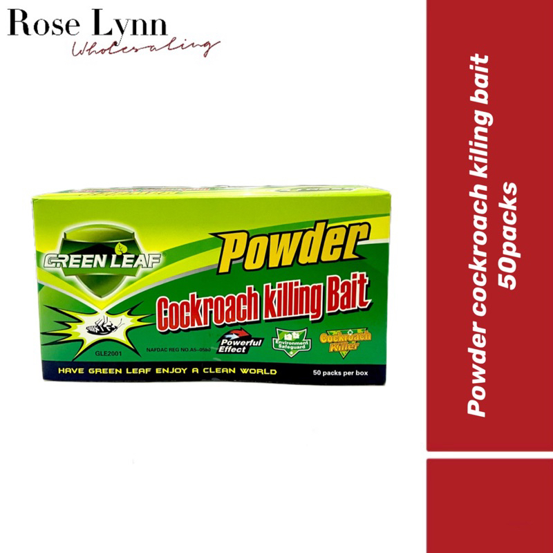 Green Lead 1Box/50Packs Powder Cockroach Kiling Bait | Shopee Philippines