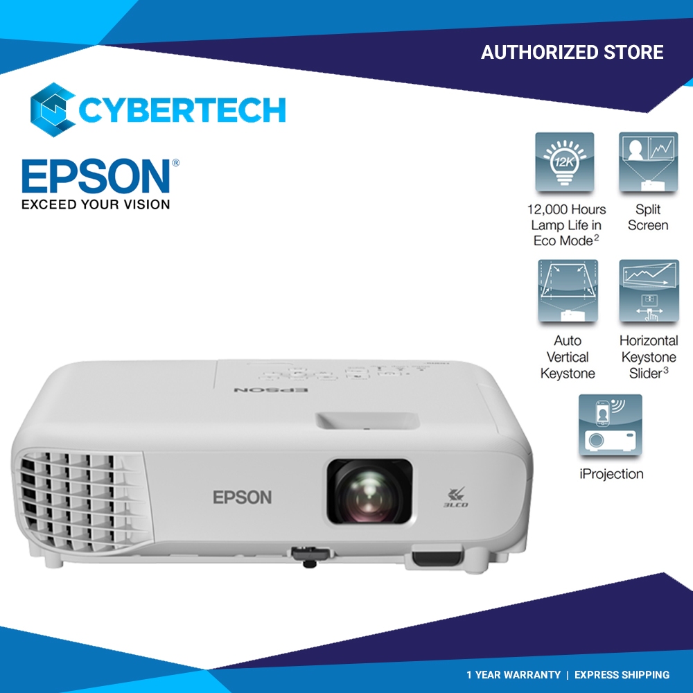 Epson EB-E01 XGA 3LCD Projector 3300 lumens, XGA Resolution | Shopee ...