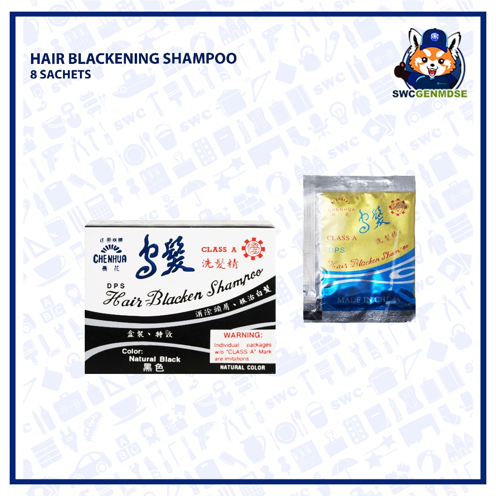 Hair Blackening Shampoo Original | Natural Black | 8 Sachets | Shopee ...