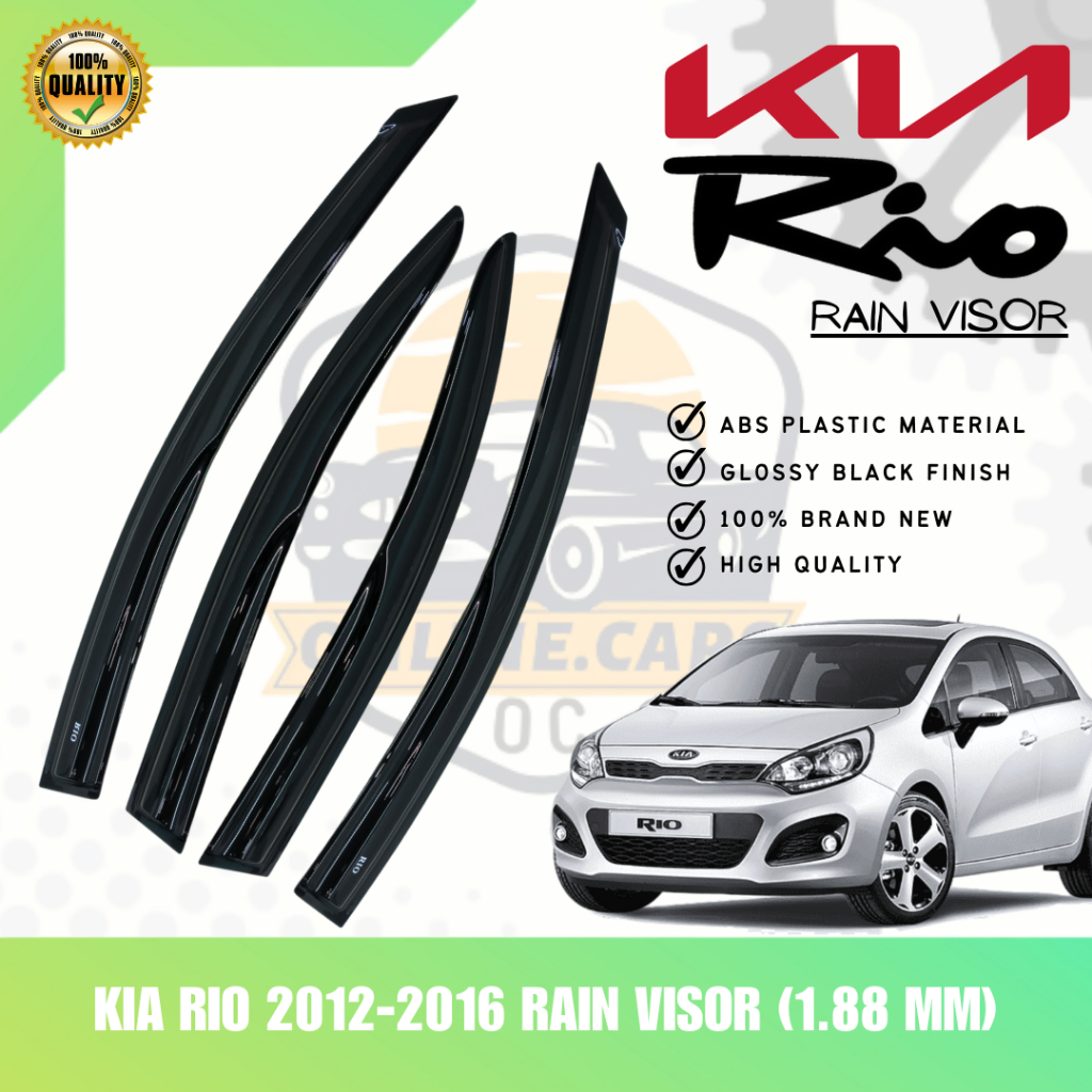 OC KIA RIO HATCHBACK 2012 2013 2014 2015 2016 RAIN VISOR WINDOW VISOR ...