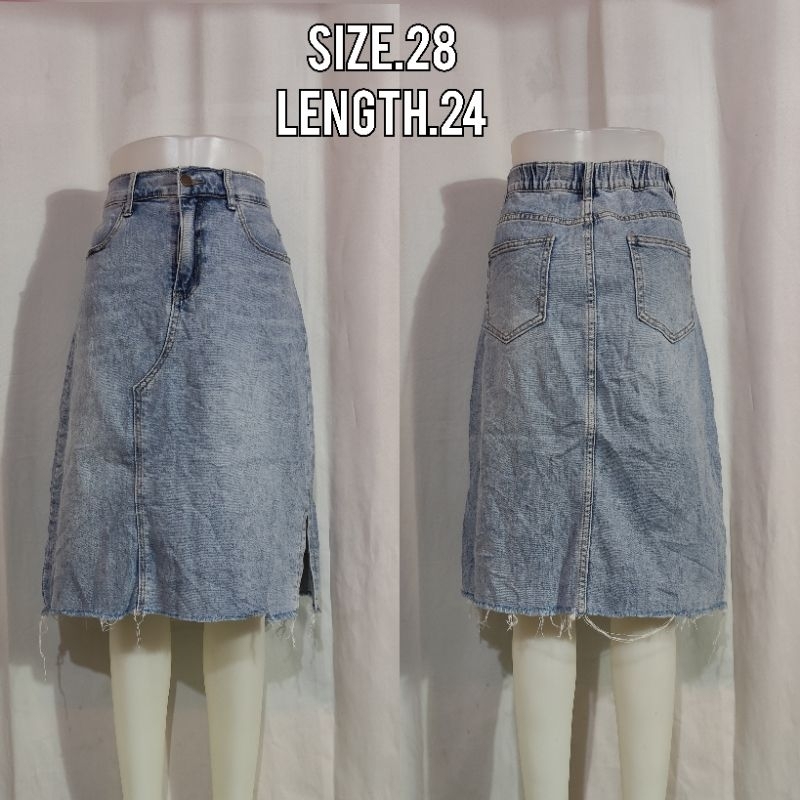 B45 PRELOVED DENIM SKIRT LONG | PALDA 3 | Shopee Philippines
