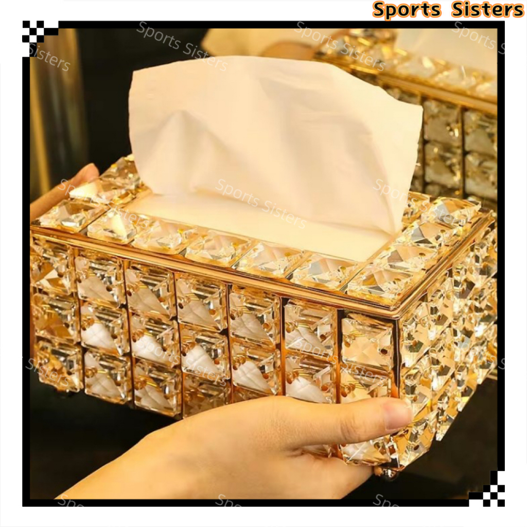 Crystal tissue box Europe style Luxury Paper Towel Crystal Storage Box ...