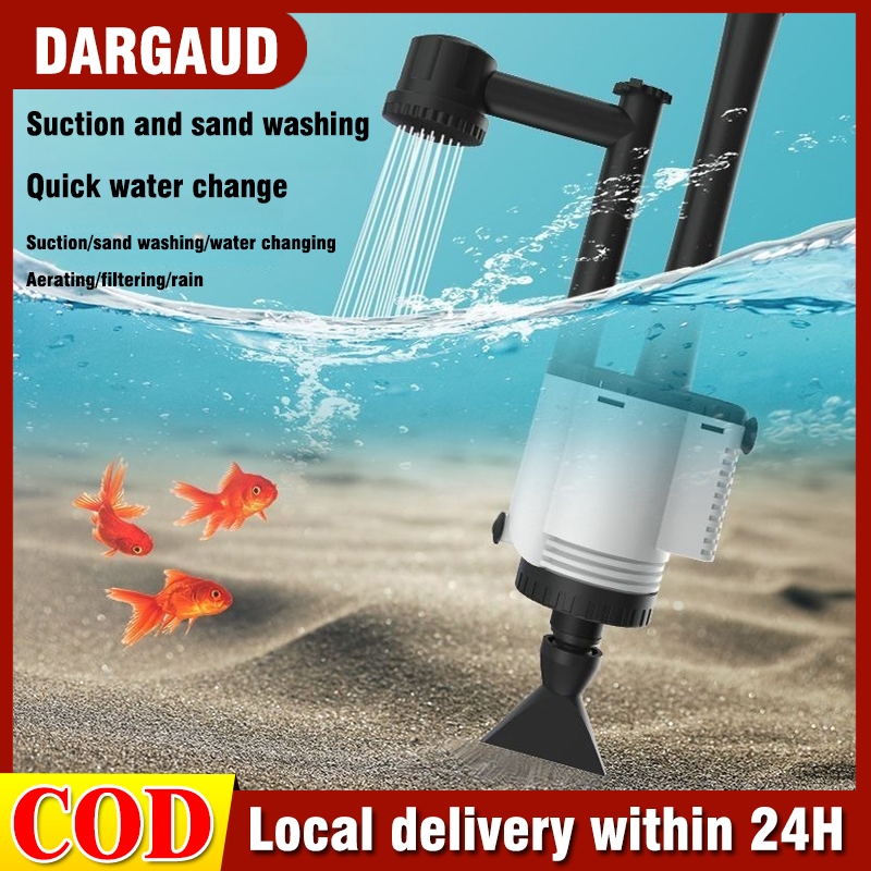 28W Electric Aquarium Water Change Pump Cleaning Tools Water Changer ...