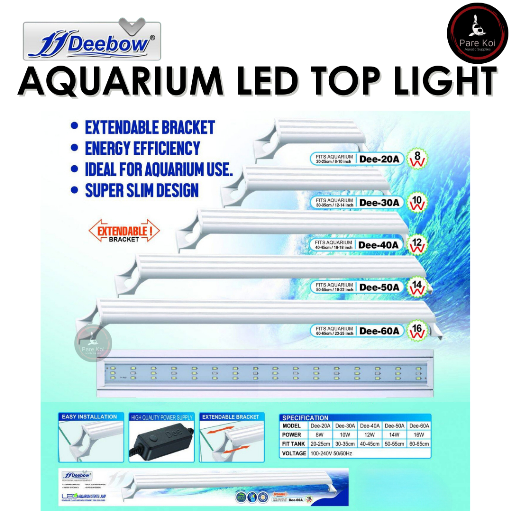 Deebow Aquarium LED Light Aquarium Light DEE-60A 50A 40A 30A 20A ...