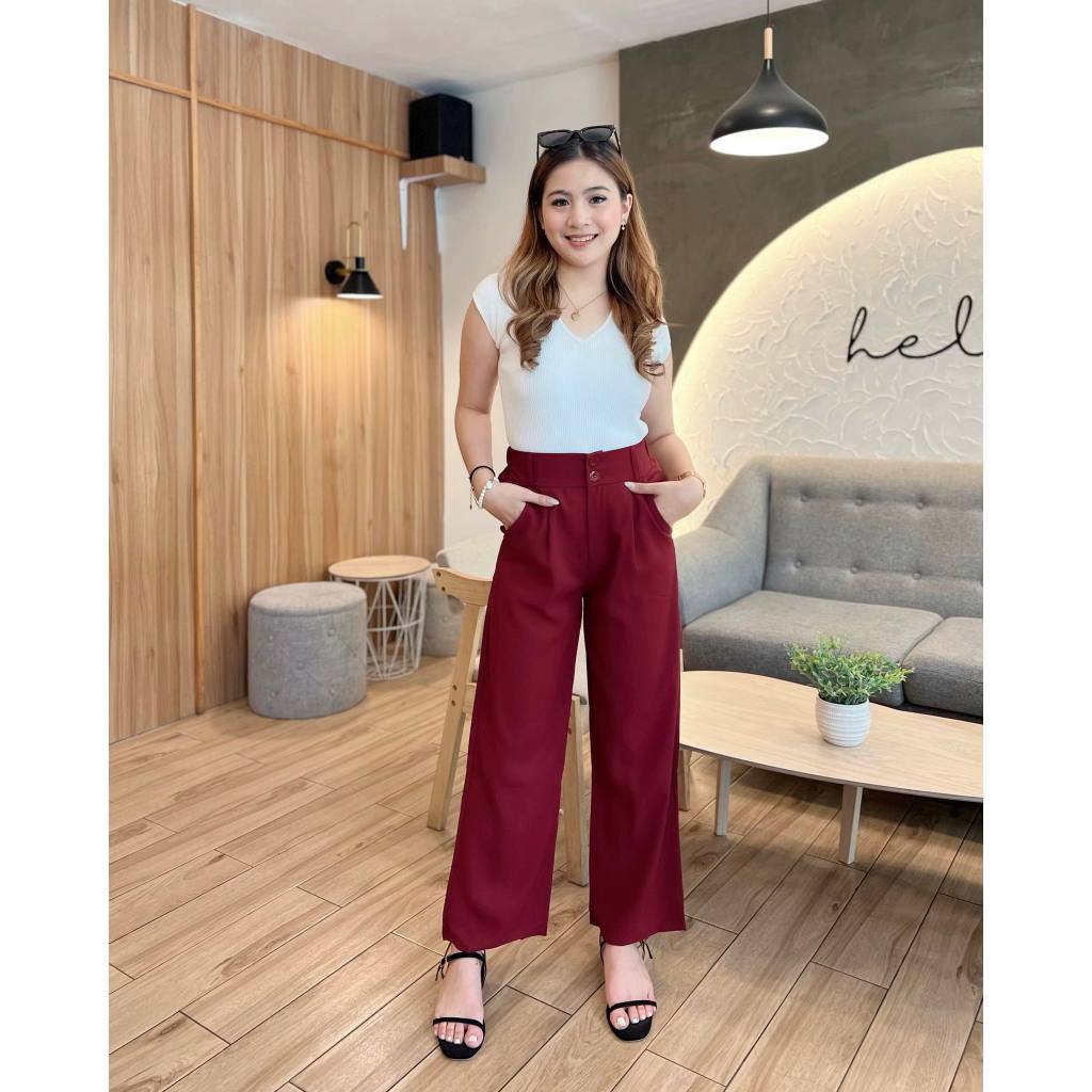 Elvin Trouser Pants |Garterized waist | Shopee Philippines