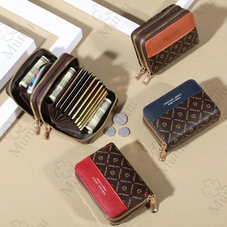 Mumu 1055 Retro Leather Women Wallet Card Holder Coin Purse Students ...