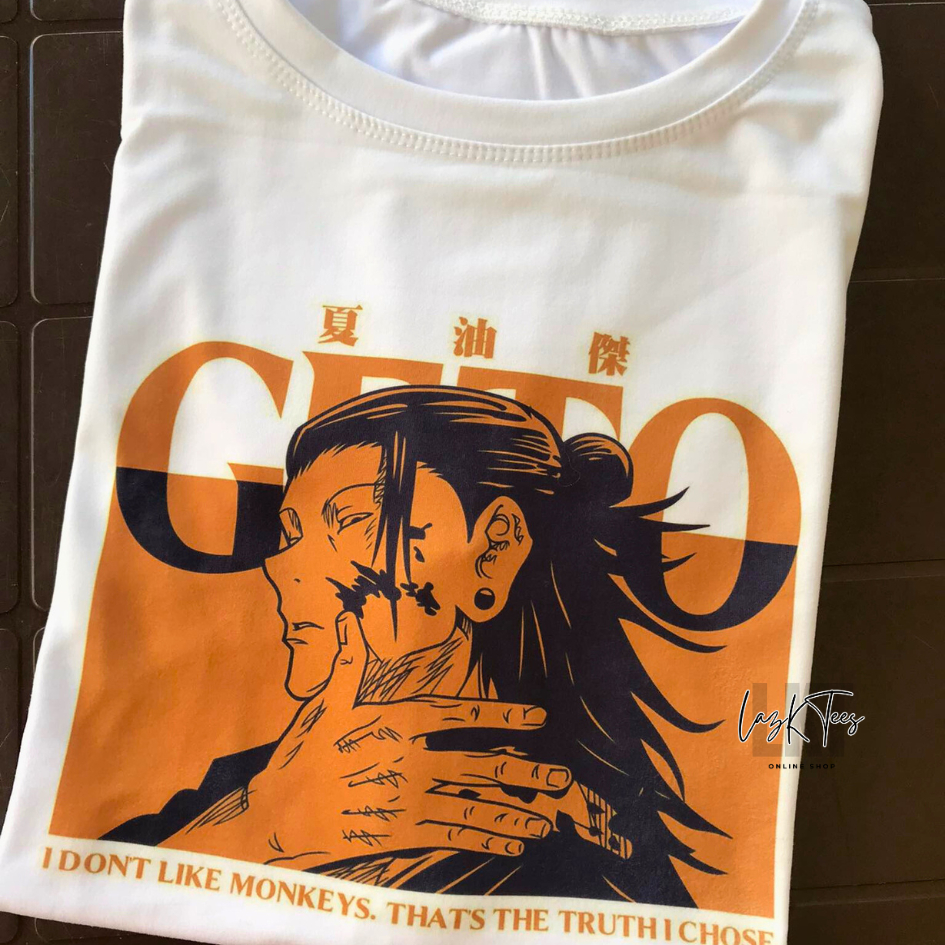 LAZKTEES - Jujutsu Kaisen Geto Suguru Monkey Anime Shirt Cotton Spandex ...