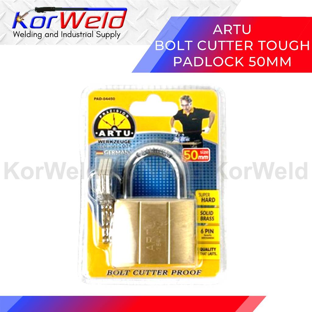 Artu Bolt Cutter Tough Padlock 50MM | Shopee Philippines