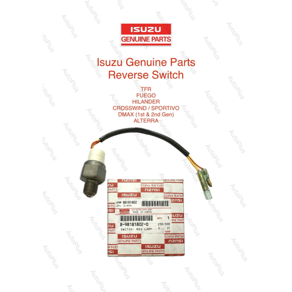 Isuzu Genuine Reverse Lamp Switch: Crosswind Sportivo Hilander TFR ...