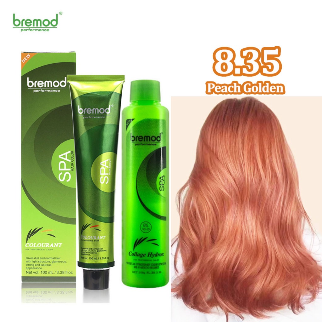 Bremod Hair Color 8.35 Peach Golden Dye Cream Orange Pink Hair Colour ...