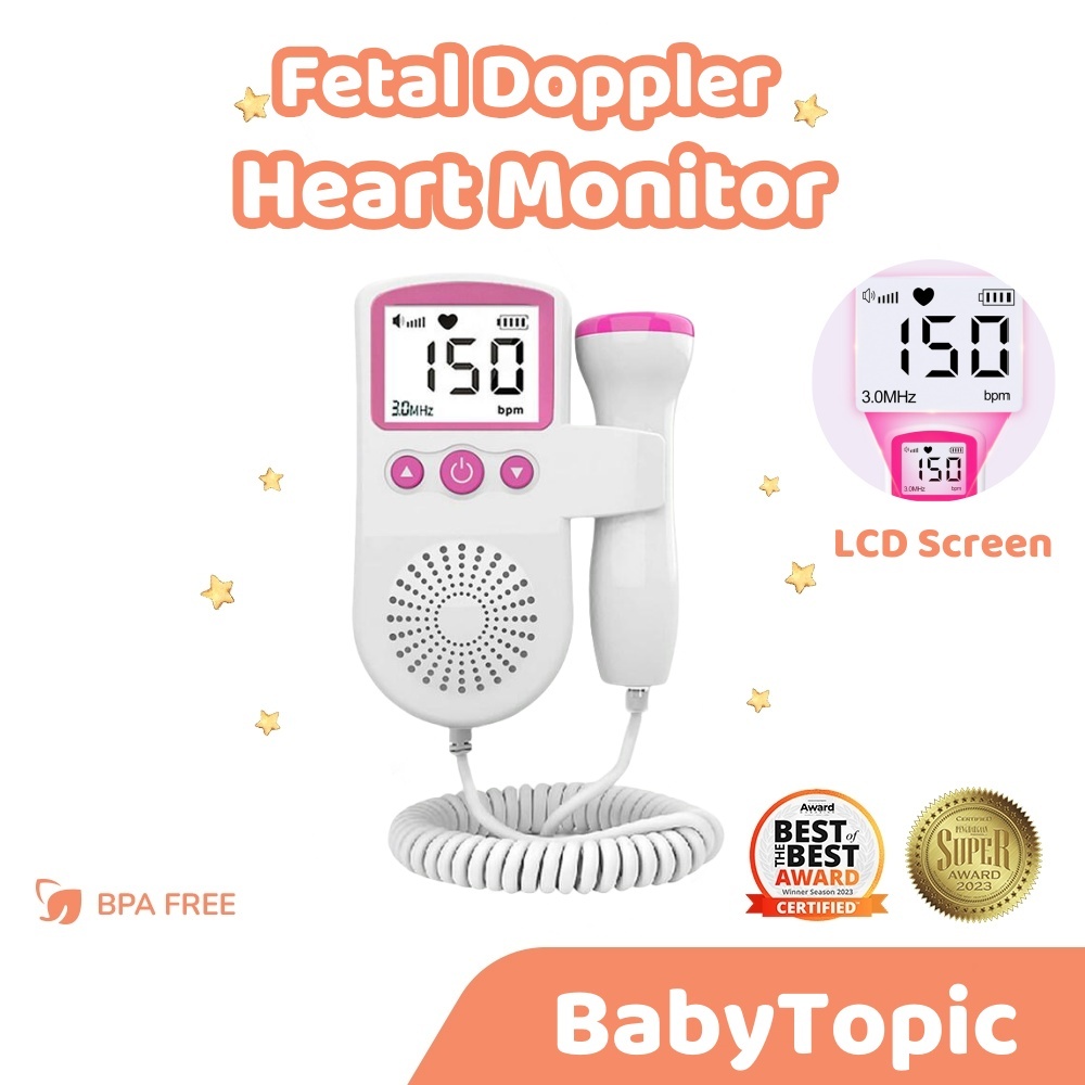 Fetal Doppler Baby Heart Monitor Device Medical LCD Screen Heart Rate ...