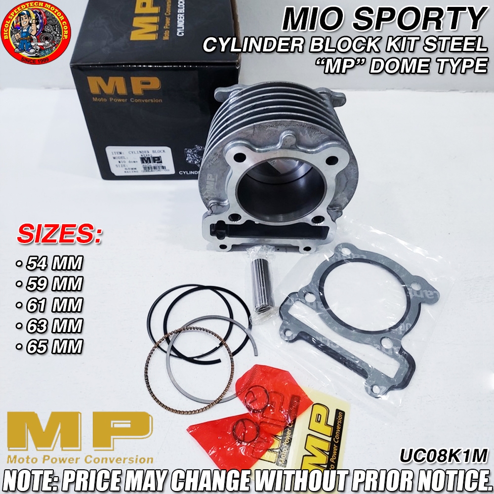 MIO SPORTY CYLINDER BLOCK KIT STEEL "MP" DOME TYPE (UC08K1M) | Shopee ...