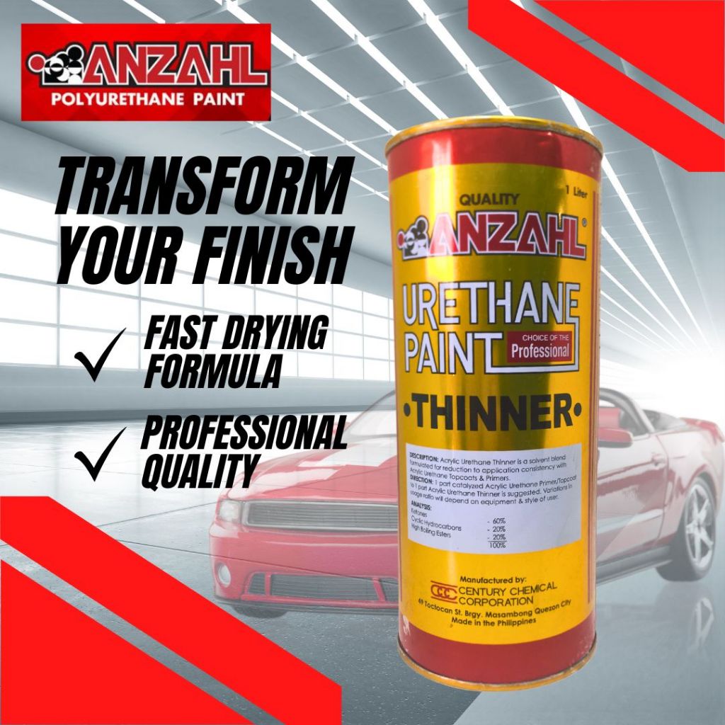 EMJ Anzahl Urethane Thinner Liter Fast Drying Superior Finish for car, motor, Automotive ...