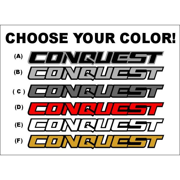 CONQUEST Sticker/Decal 2pcs/set Quality Waterproof Outdoor Cut-out ...