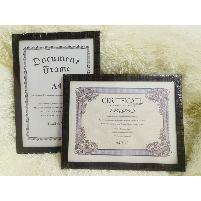 CERTIFICATE FRAME WOODEN ACETATE PVC COVER 8.5X11/A4 SIZE （1037 ...