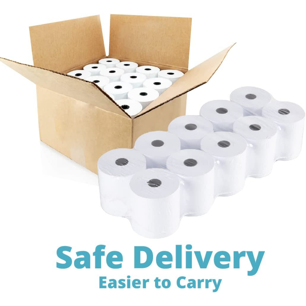 100 Rolls 57x50mm High Quality Thermal Paper for Grab Foods Food Panda ...
