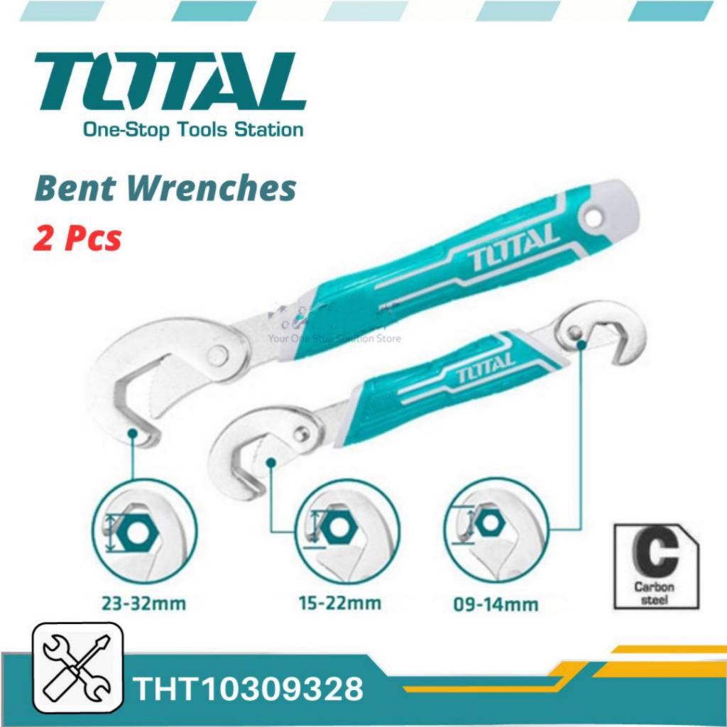 TOTAL Tools Industrial Grade Universal Bent Wrench THT10309328 2pcs/set ...