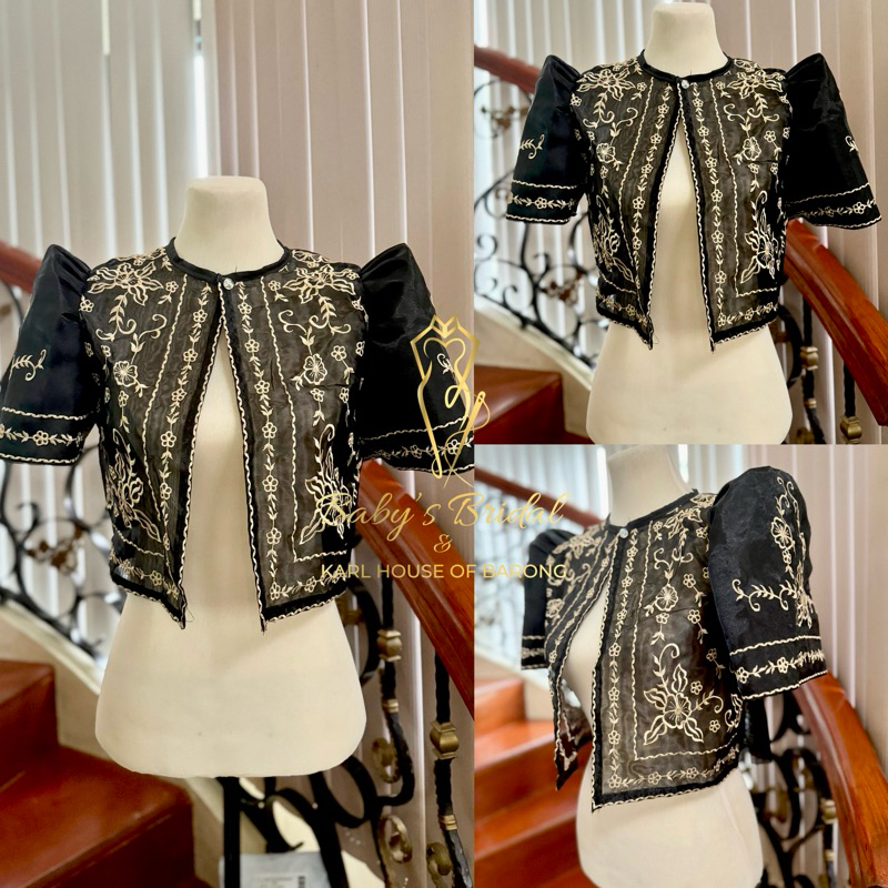 Modern Filipiniana Bolero/ Mestiza with Full Embroidery Design | Shopee ...