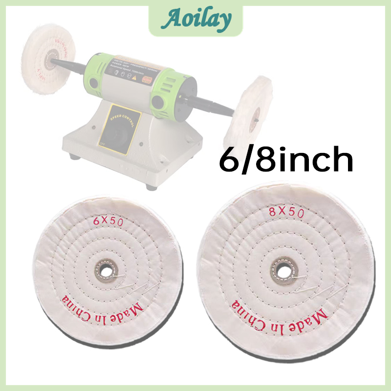6/8inch Cloth Buffing Wheel Rotary Grinder Polishing Cloth Wheel for ...