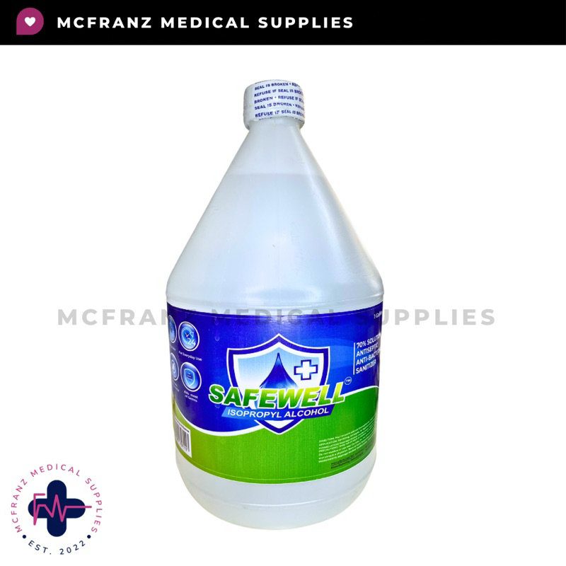 Safewell 70% Isopropyl Alcohol (Gallon) | Shopee Philippines