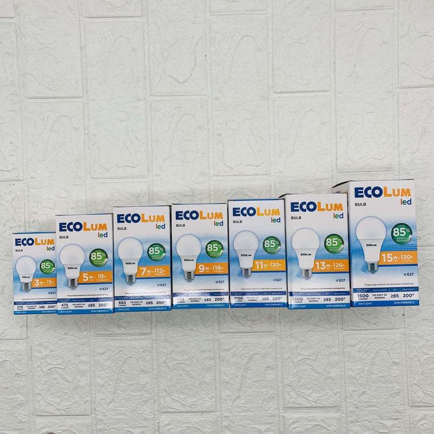 Ecolum LED Daylight Bulb (in 3w, 5w, 7w, 9w, 11w, 13w, 15w) | Shopee ...