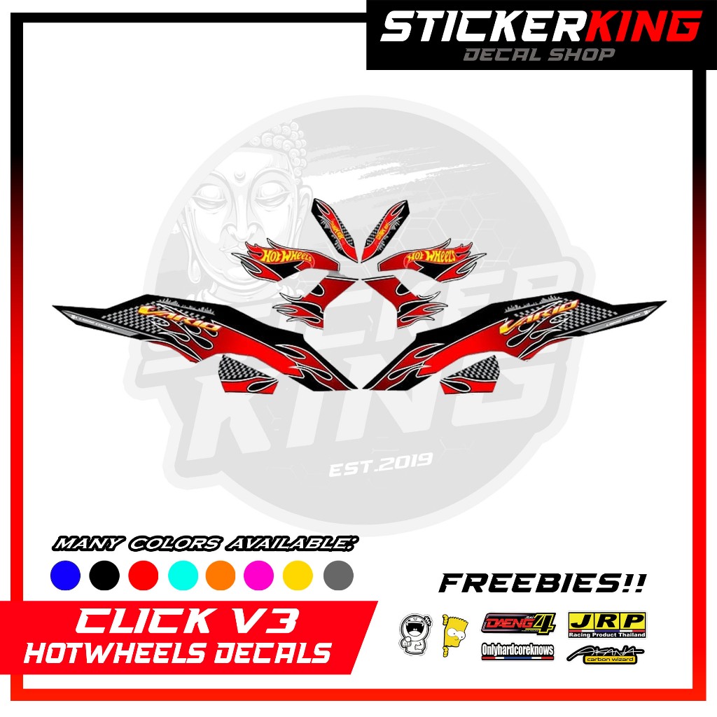 CLICK 125i V3 DECALS ( 2023 HOTWHEELS VARIO )【WITH FREEBIES】 | Shopee ...