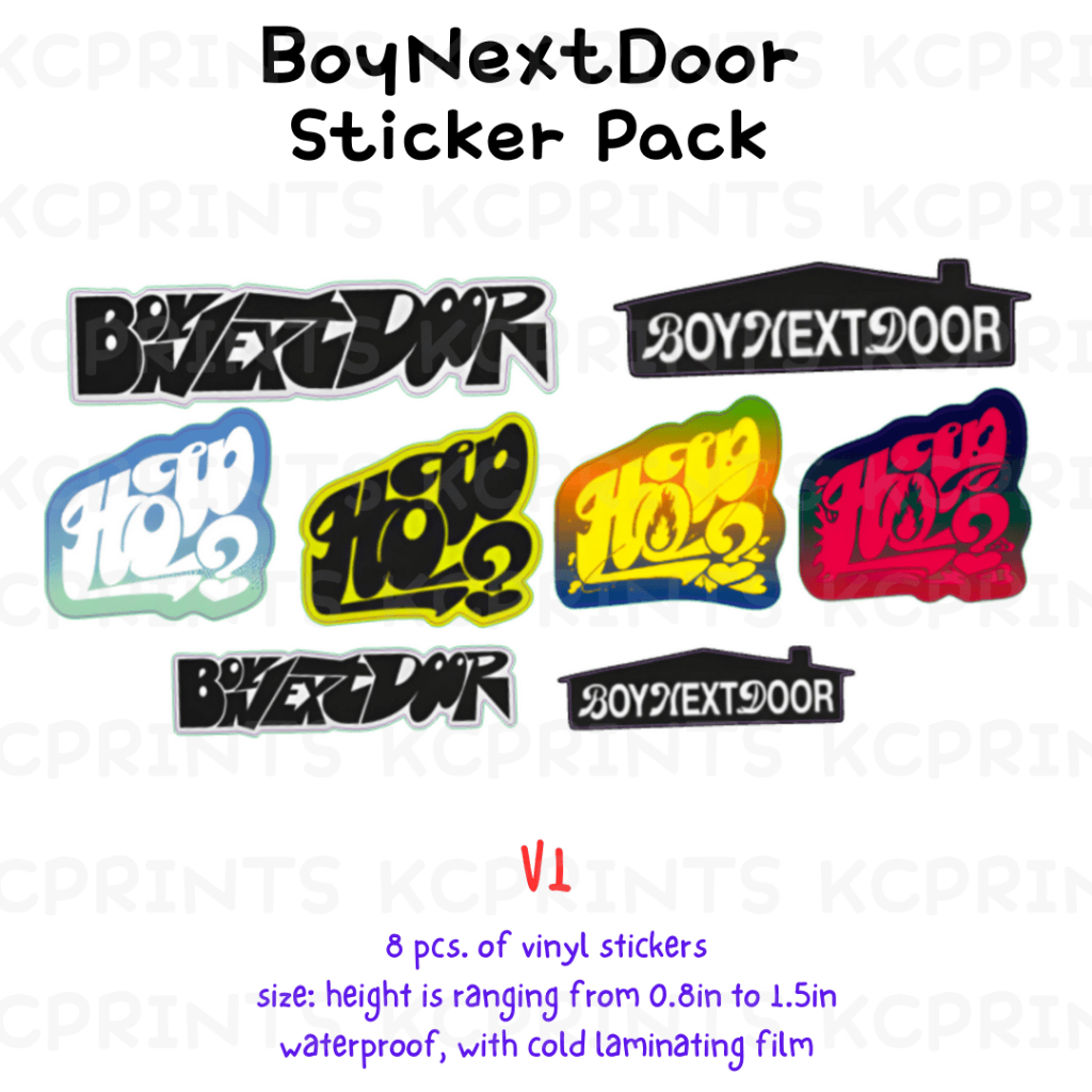 BoyNextDoor Vinyl Sticker Pack Fanmade Waterproof BND | Shopee Philippines