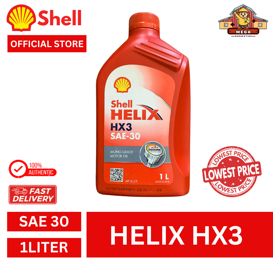 SHELL HELIX HX3 SAE30 GASOLINE ENGINE 1 LITER | MEGA HARVESTING ...