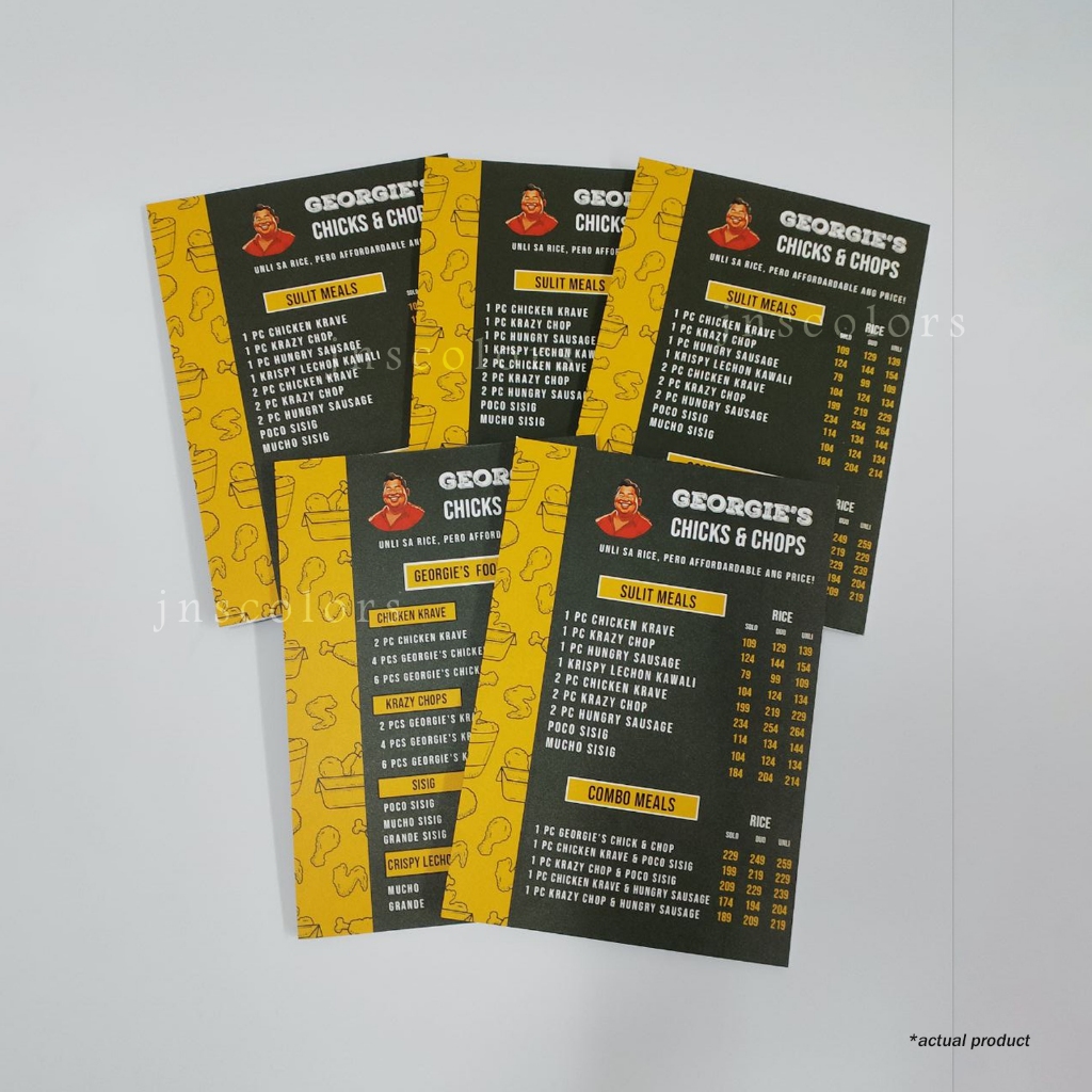 A4 Waterproof Menu Board Back to Back on Sintra Board for restaurant or ...