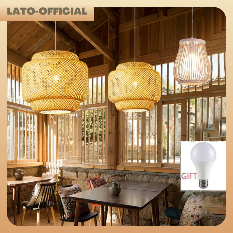 Rattan Design For Dining Hanging Lamp Retro Chandelier Ceiling Pendant ...