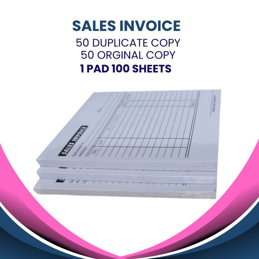Sales Invoice 12 Pads(100 sheets each) | Shopee Philippines