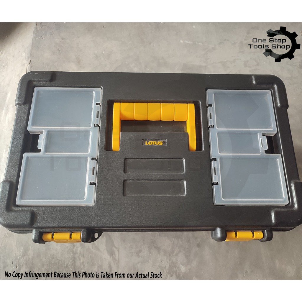Lotus Tool Box DIY Organizer Storage with Lock Inner Tray 20" Inch ...
