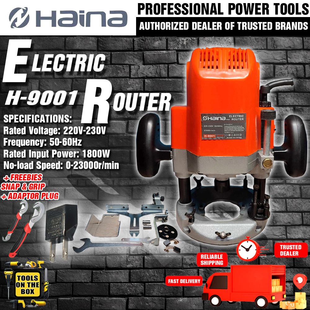 Haina Electric Wood Router Plunge Router 1800W H-9001 Professional ...