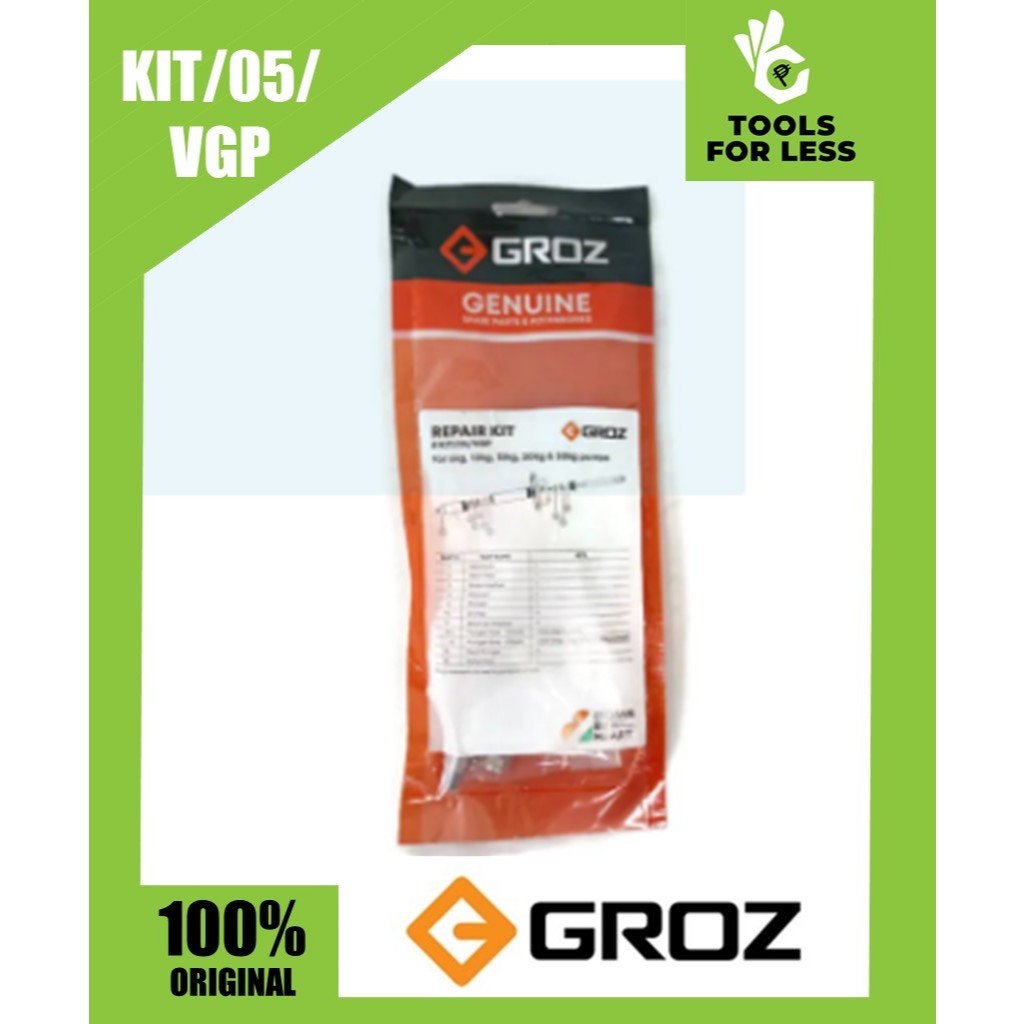 Groz Grease Pump Repair Kit for all VGP model: KIT/05/VGP | Shopee ...