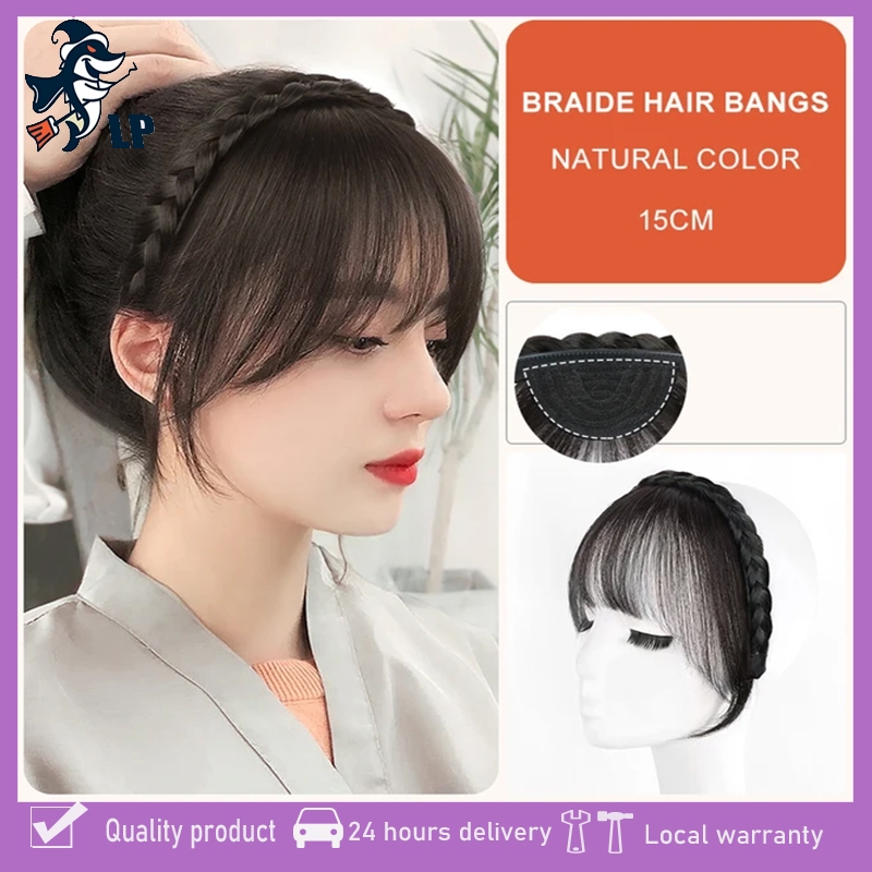 Seamless natural forehead fake bangs hair style simulation integrated ...